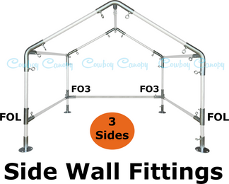 10' Wide High Peak Canopy Kits (1") – Cowboy Canopy