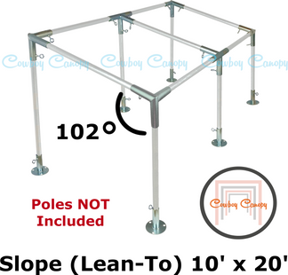 10' Wide Slope Canopy Kits (1") – Cowboy Canopy
