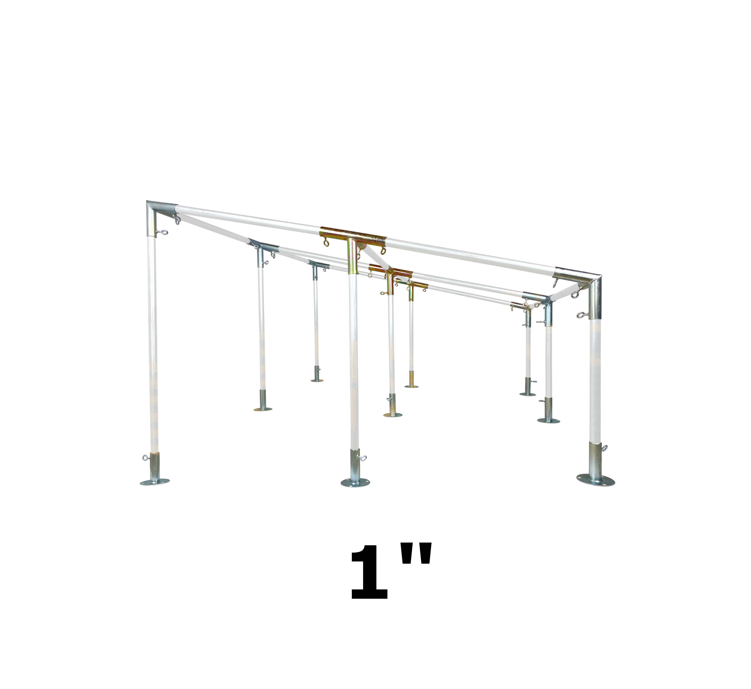 20' Wide Slope with Center Legs Canopy Kits (1") – Cowboy Canopy