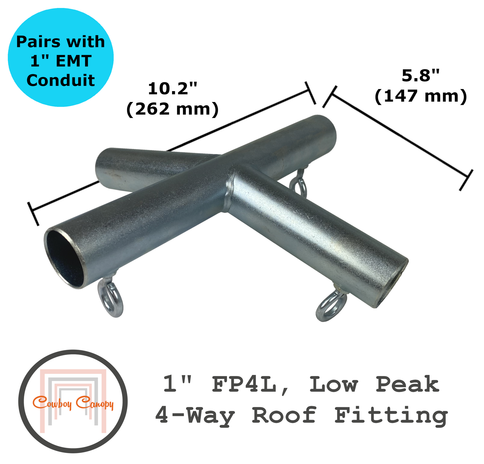 1" FP4L Canopy Fitting – Cowboy Canopy